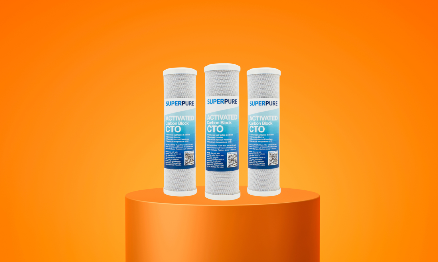 SUPERPURE 10" Carbon Block Water Filter Cartridge